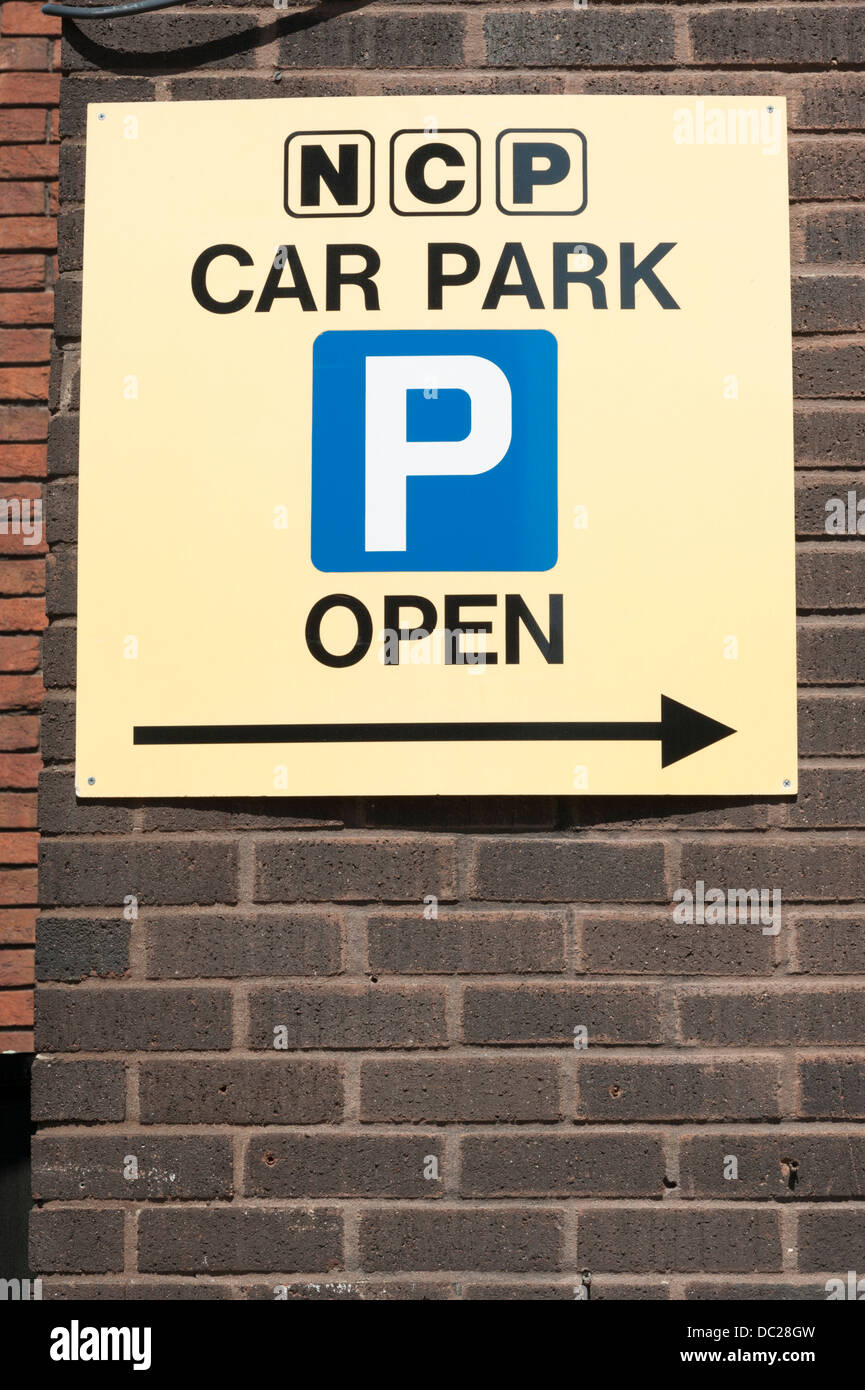 NCP Car Park sign on a wall London UK Stock Photo - Alamy