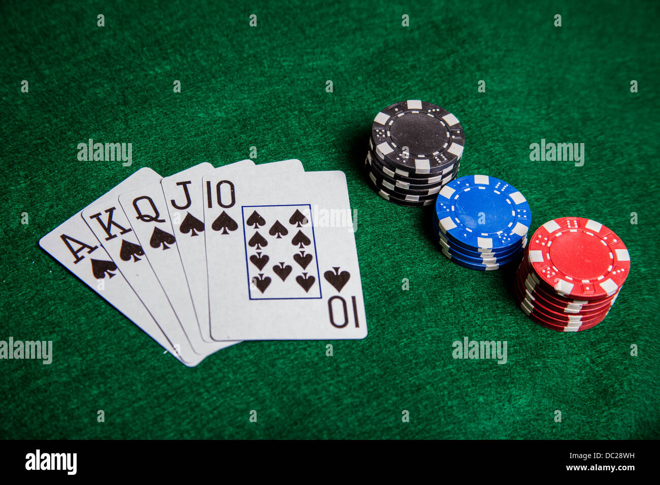 Royal Straight Flush Stock Photo - Alamy