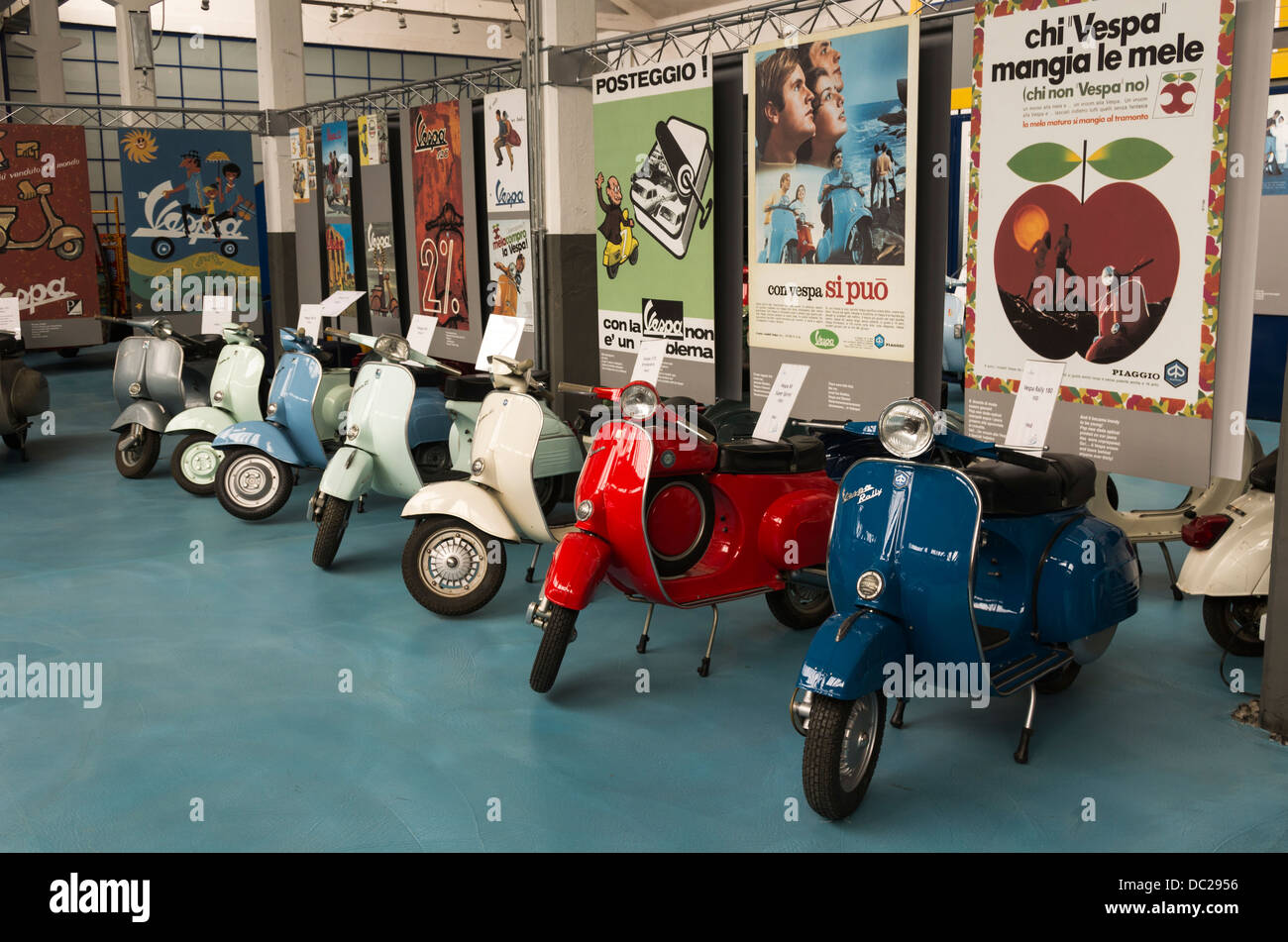 Vespa scooters at the Piaggio museum, Pontedera, Italy Stock Photo - Alamy