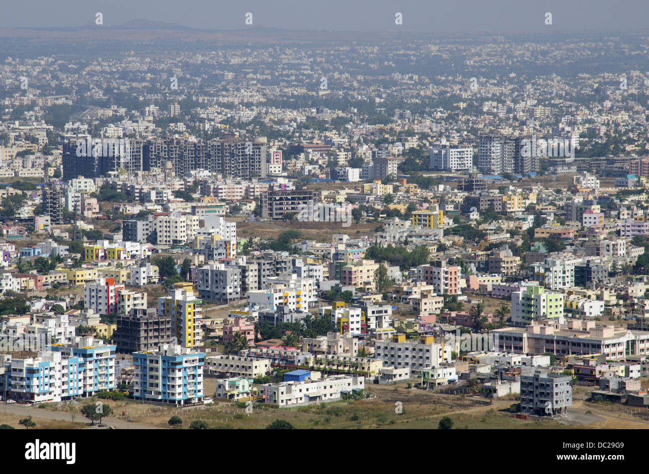 Aerial view of Nasik city from Pandav Leni. Nasik, Maharashtra, India ...