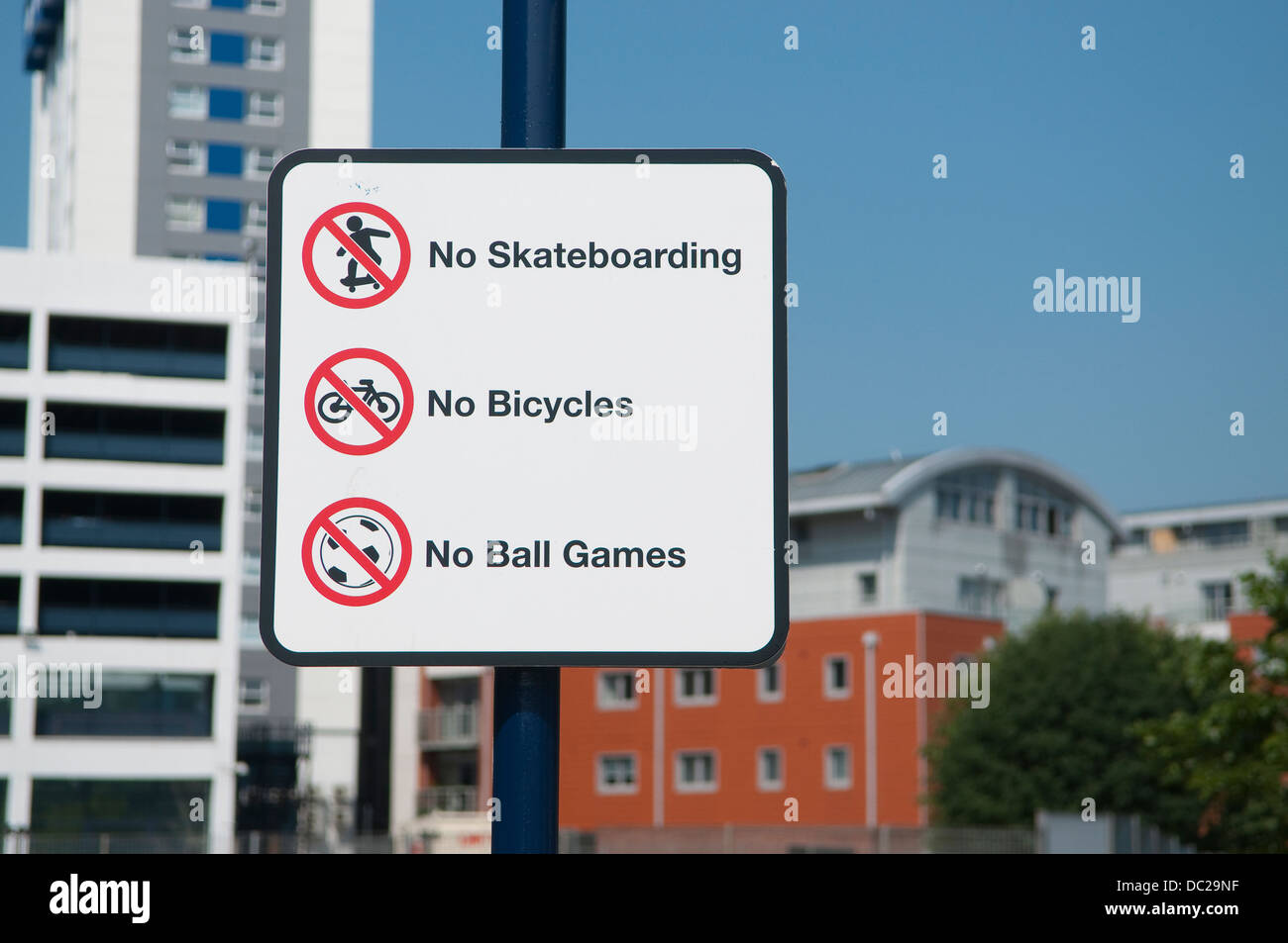 Urban prohibitions sign, Ipswich, Suffolk, UK Stock Photo - Alamy