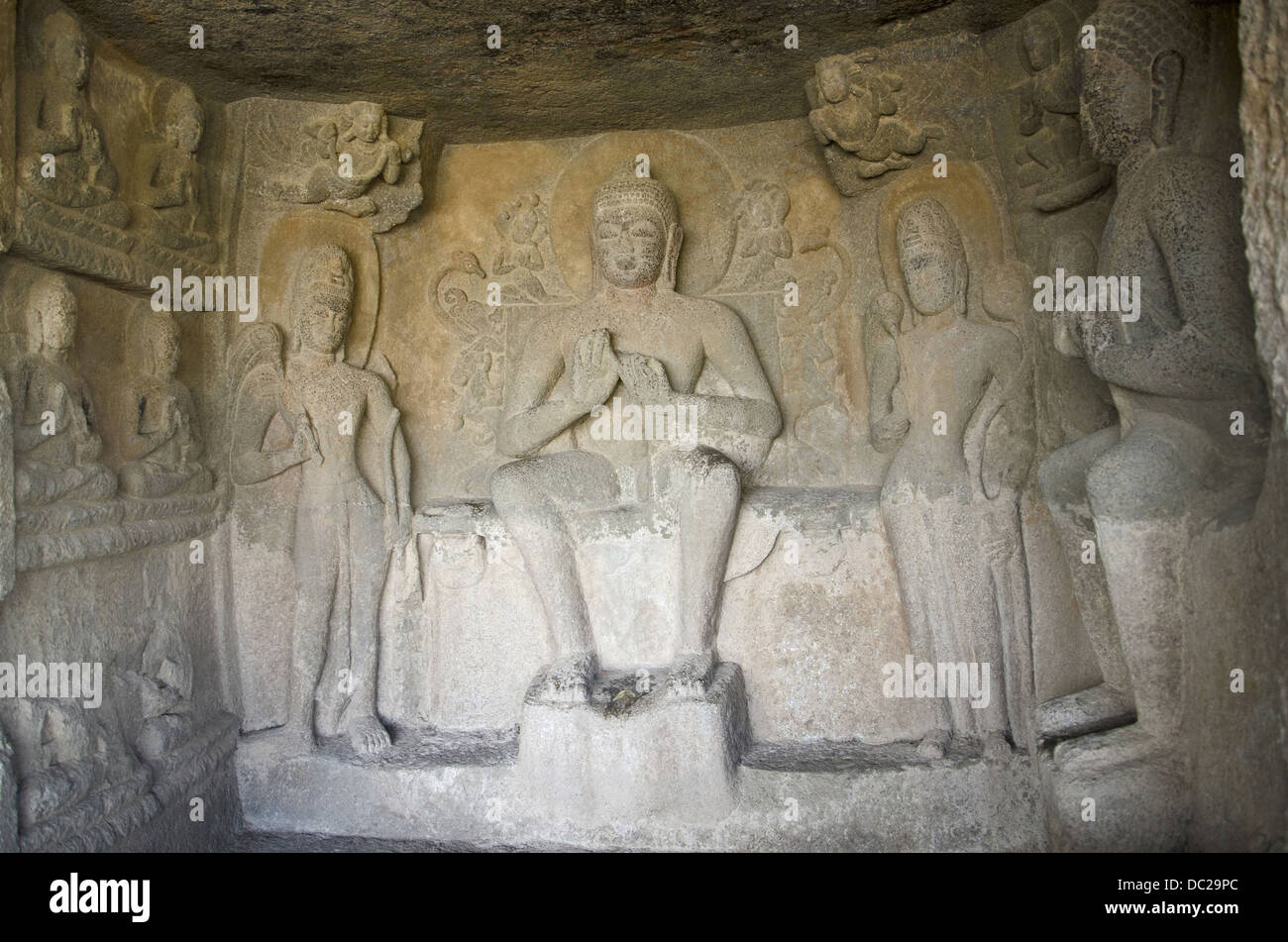 Budhha Image. Pandavleni buddhist caves. Nasik, Maharashtra, India ...