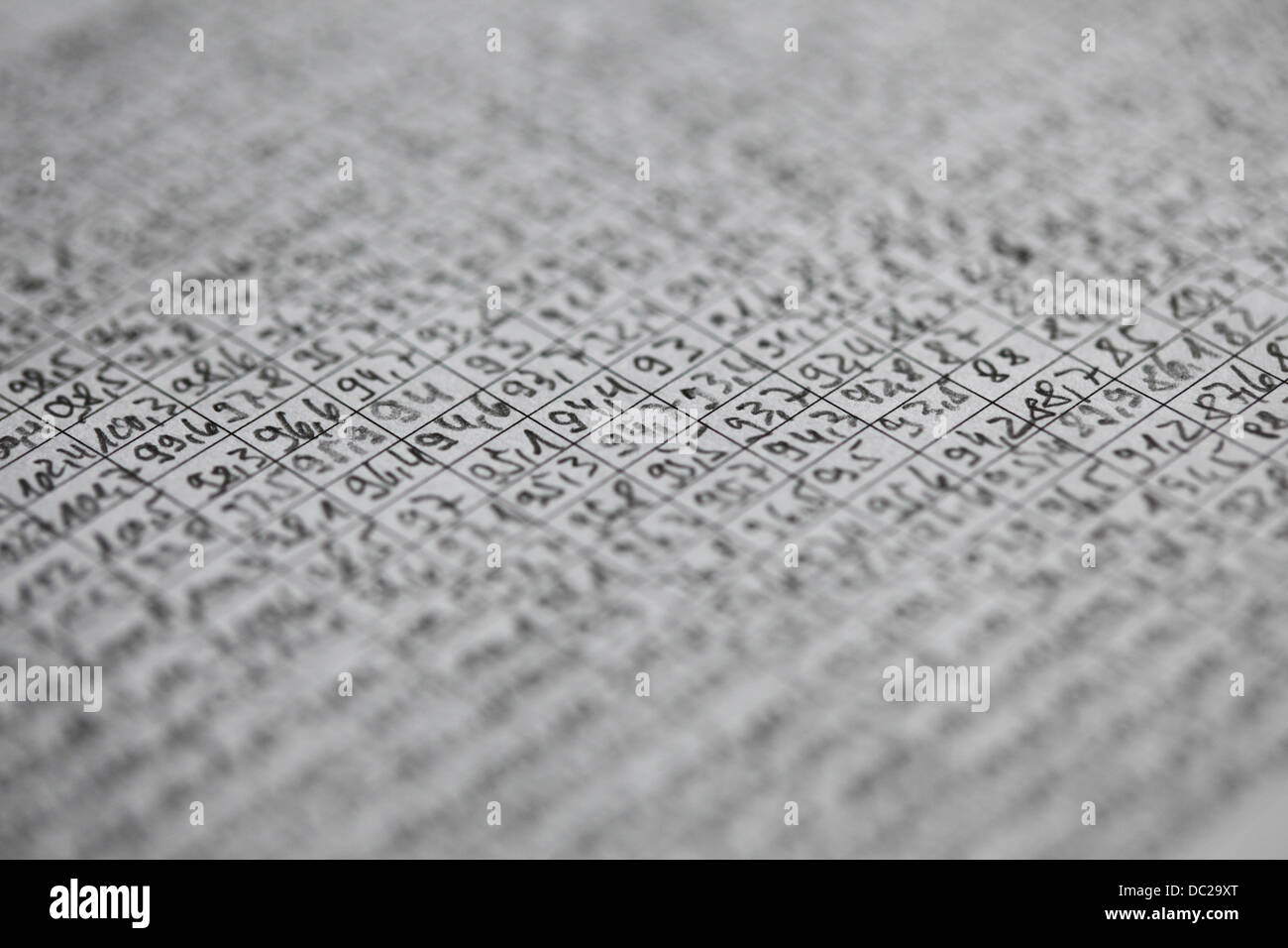 Handwritten numbers hi-res stock photography and images - Alamy