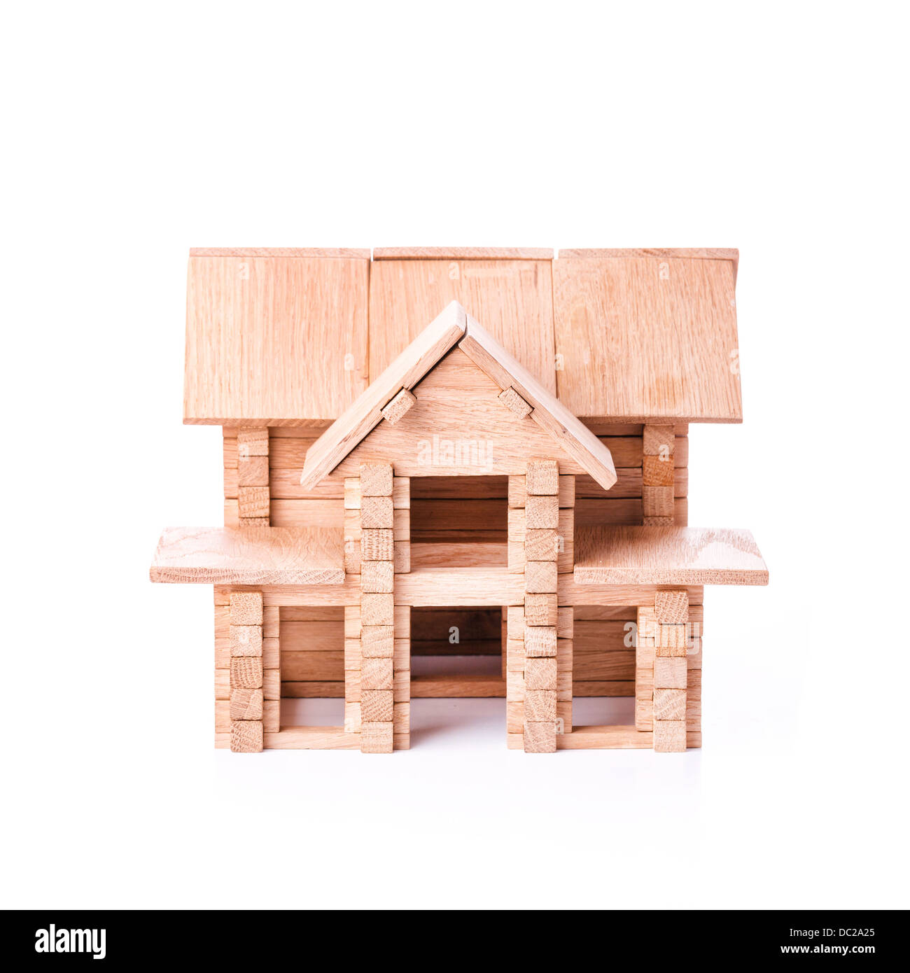 Toy wooden house isolated. Building, construction concept Stock Photo ...
