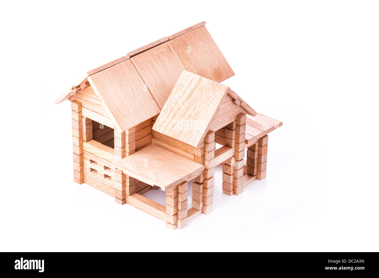 Toy wooden house isolated. Building, construction concept Stock Photo ...