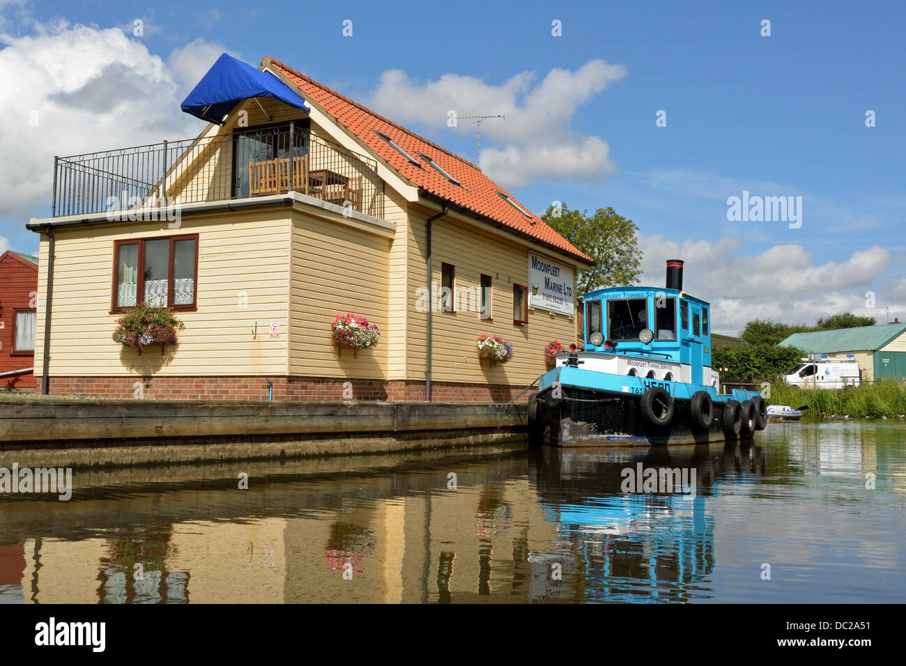 Tugboat Hero at Stalham Staithe, Norfolk, UK, Broads National Park ...