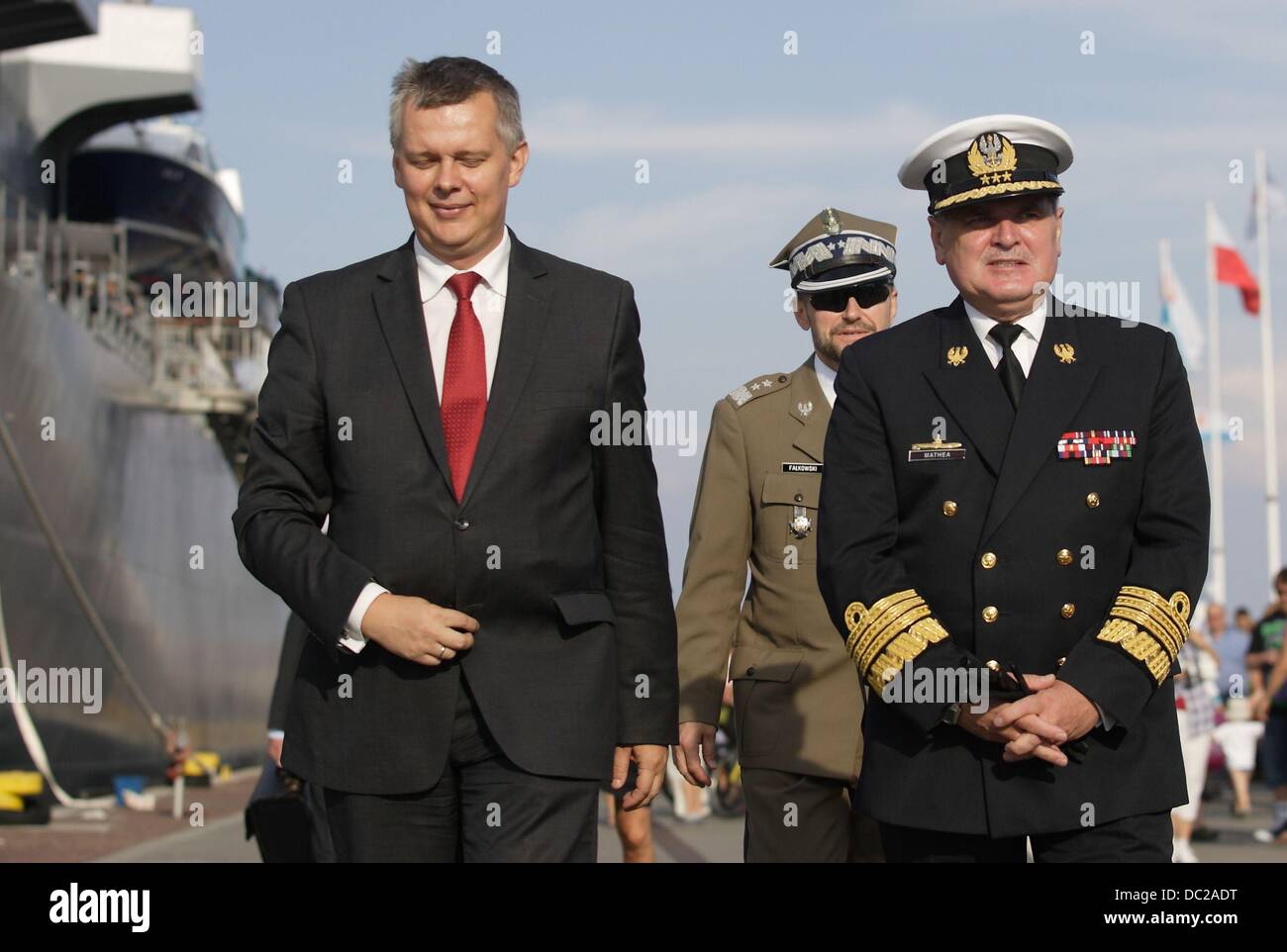 Gdynia, Poland 7th, August 2013 Polish Minister of Defence Tomasz ...