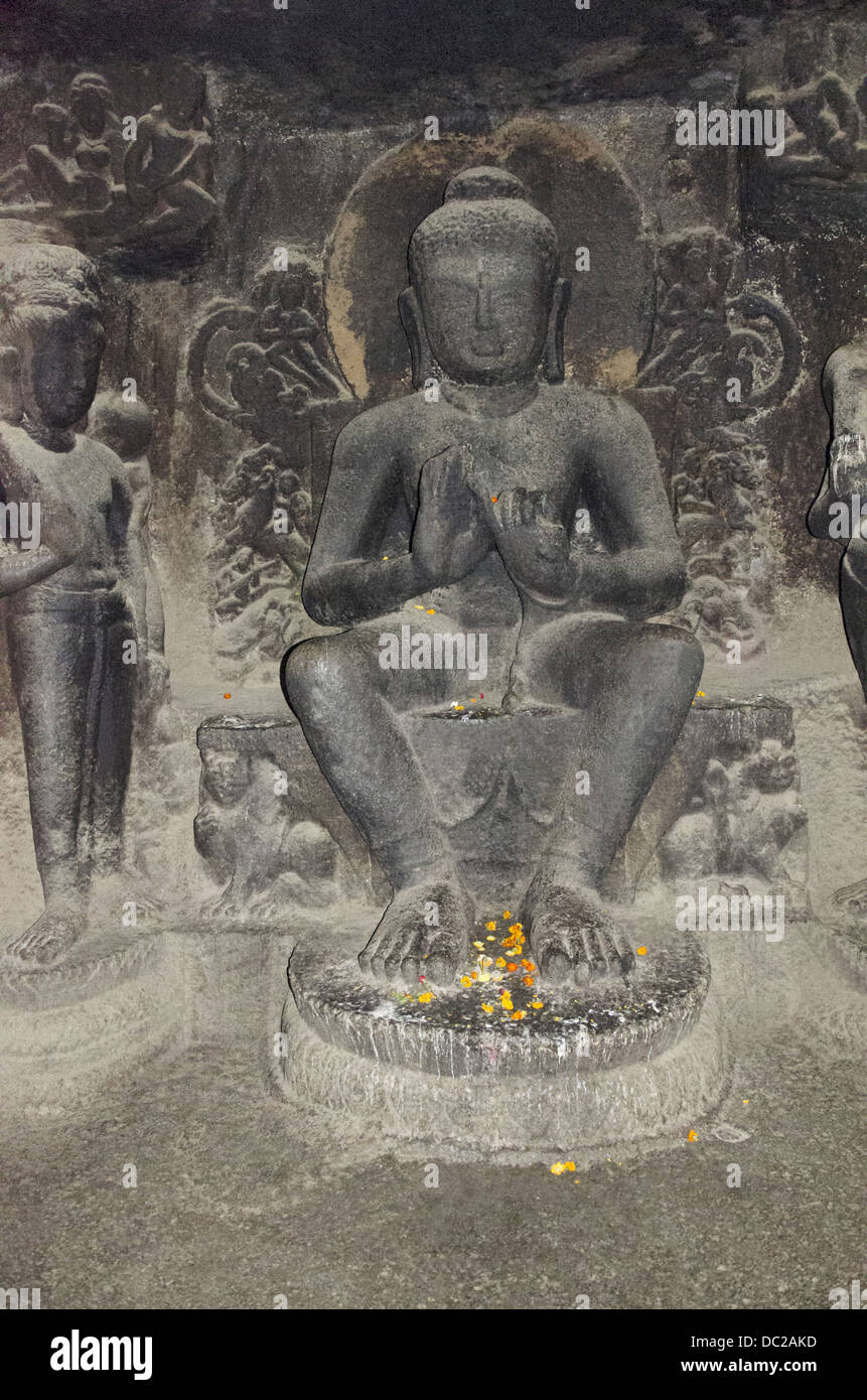 Budhha Image. Pandavleni buddhist caves. Nasik, Maharashtra, India ...