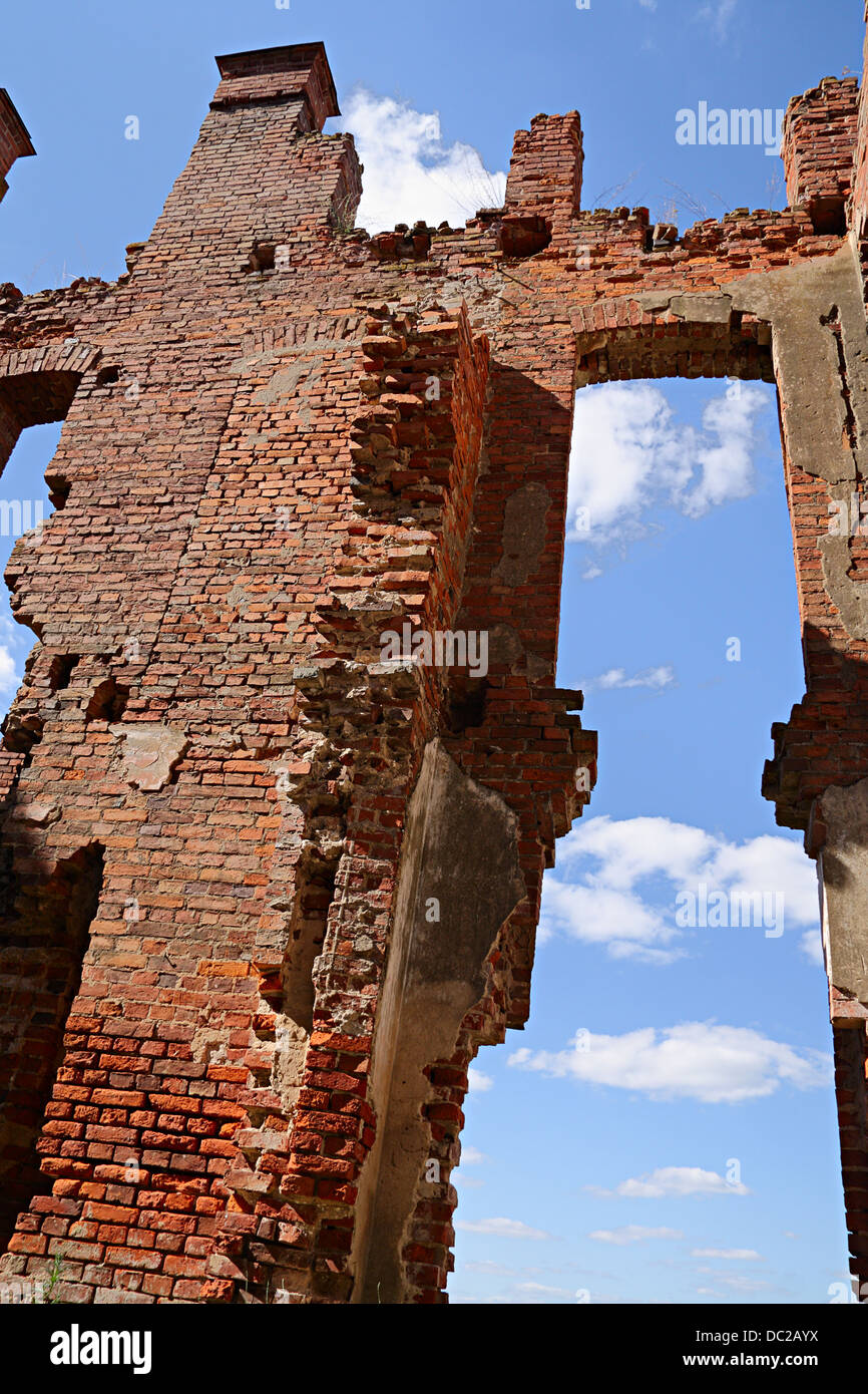 Ruins of old building on background of sky Stock Photo - Alamy