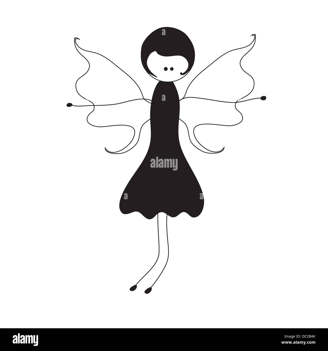 Flying Fairy Outline