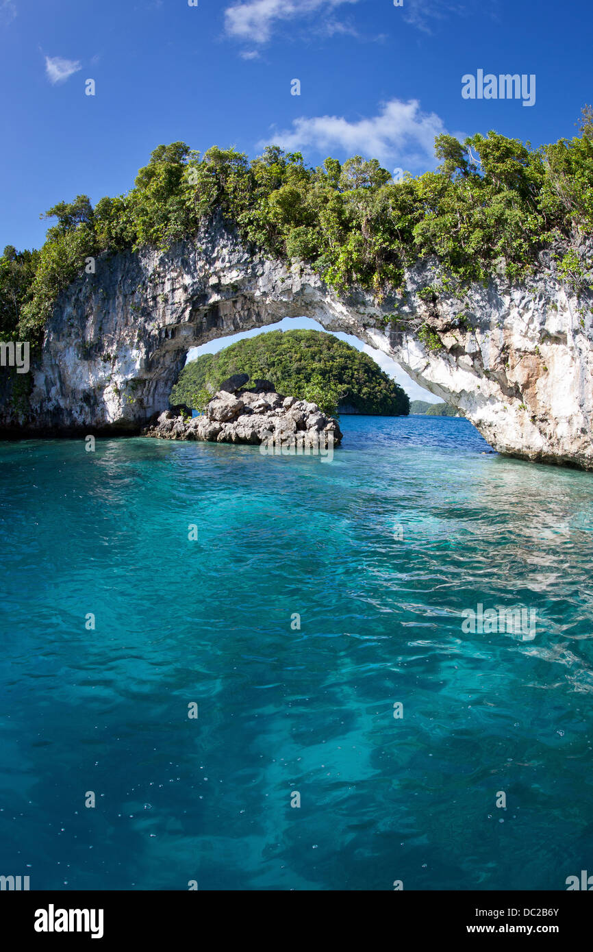 Natural Arch of Rock Islands, Micronesia, Palau Stock Photo - Alamy