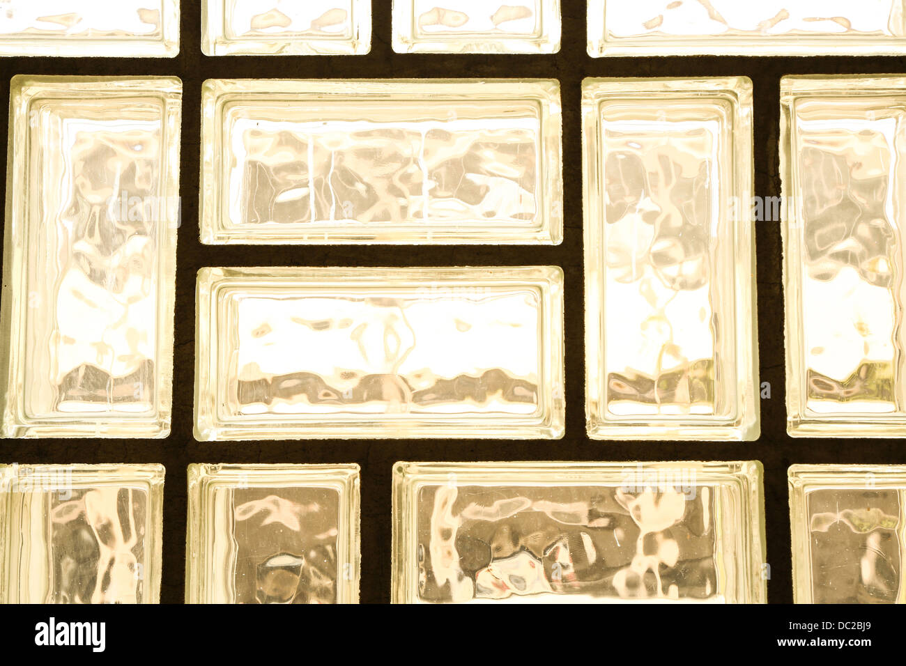 A glass brick wall background. Architecture interior Stock Photo - Alamy
