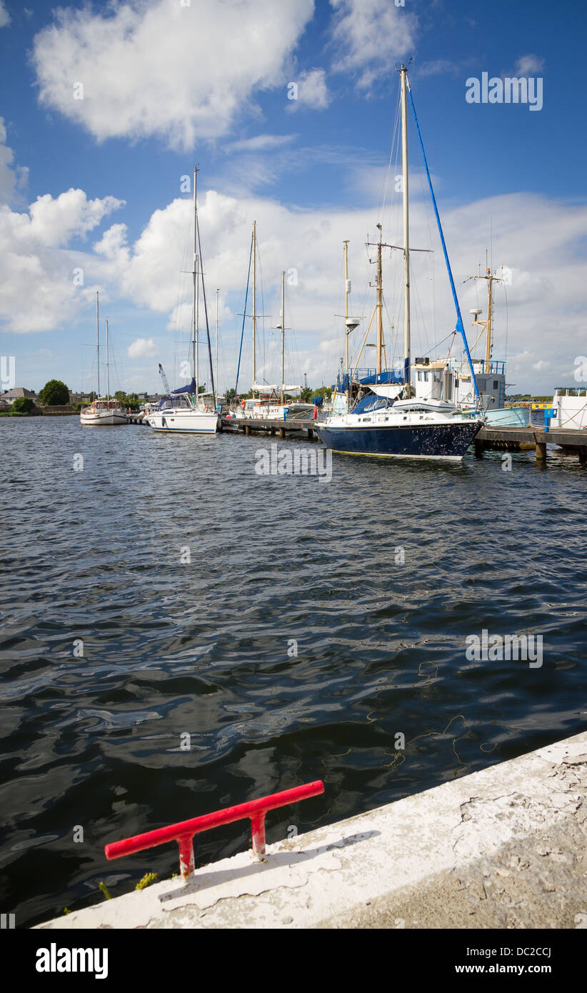 Boats moored along the Jetty at Glasson Basin, Glasson Dock, Lancaster ...