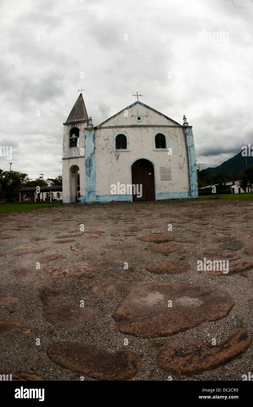 small old catholic church in the city of Morretes, Paraná state, Brazil ...