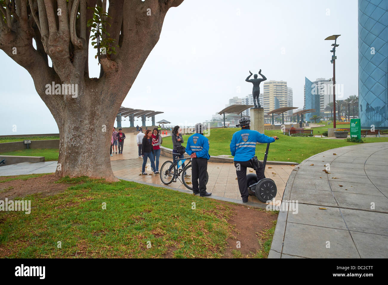 Segway Security Guards, Miraflores district of Lima, Peru Stock Photo ...