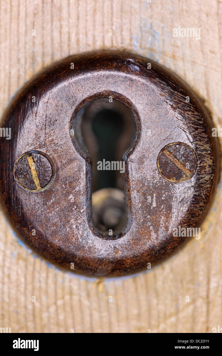 Old fashioned key keyhole hi-res stock photography and images - Alamy