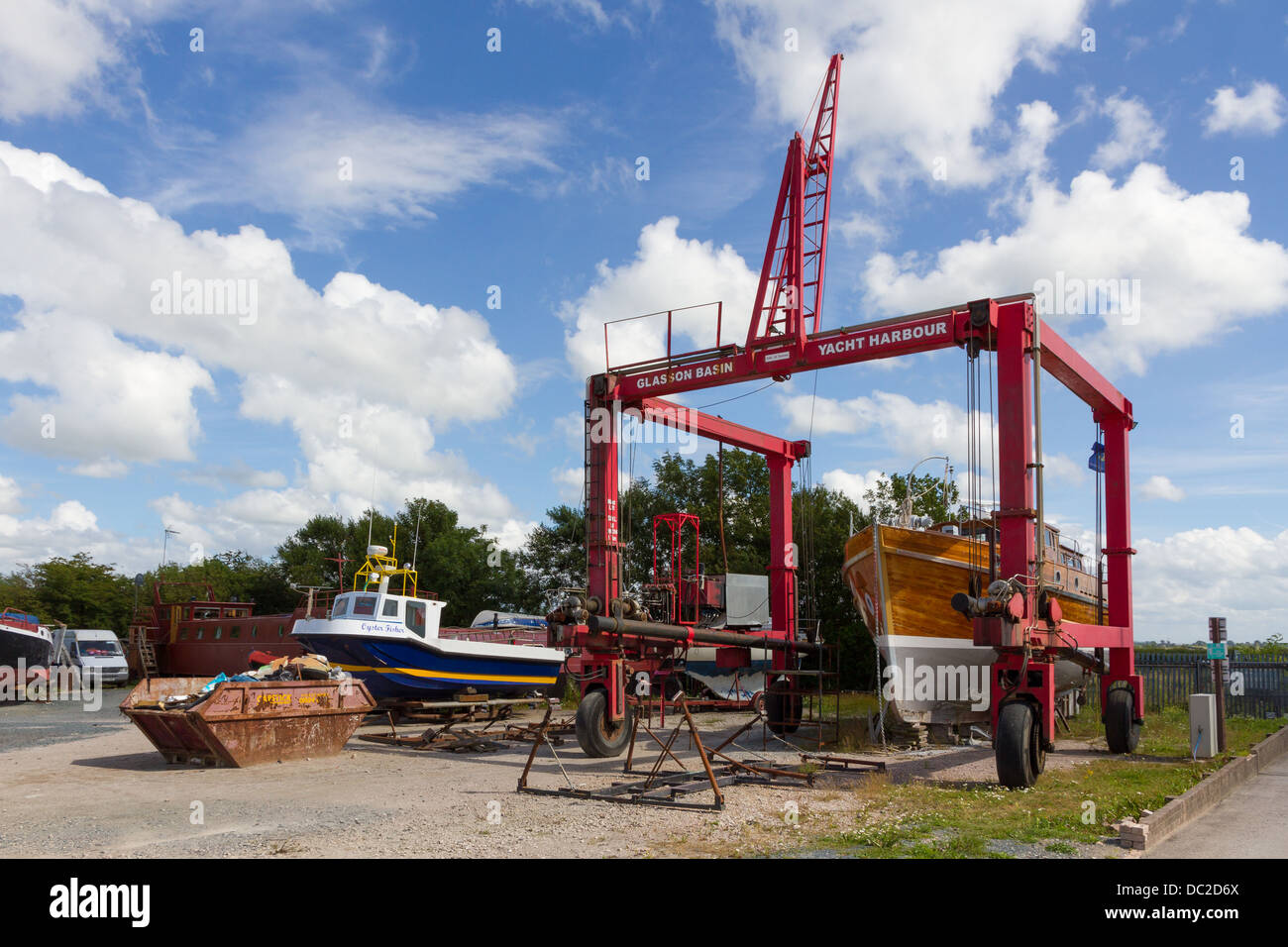 Boat Hoist at Glasson Basin Yacht Harbour, Glasson Dock, Lancaster ...