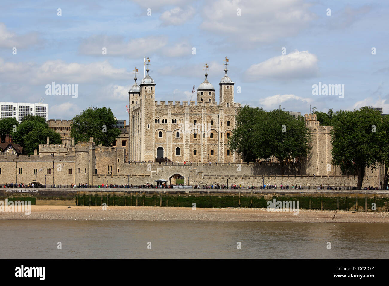Tower of London viewed from across the river Thames, London, UK Stock ...