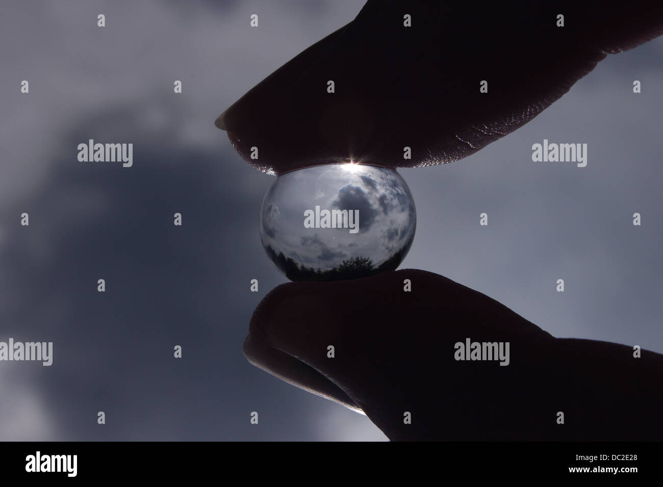 The world at my fingertips Stock Photo - Alamy