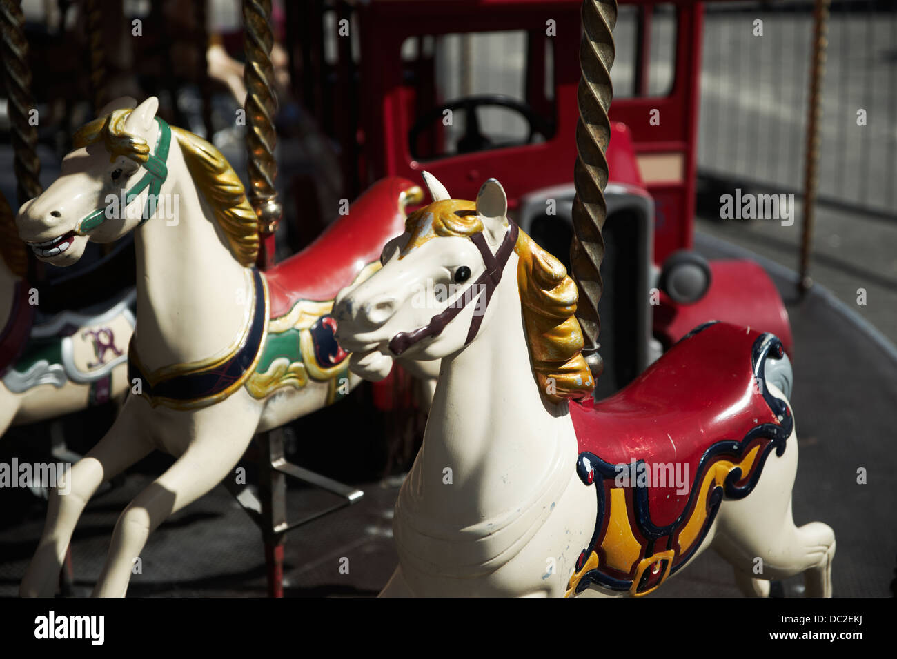 British seaside carousel Stock Photo - Alamy