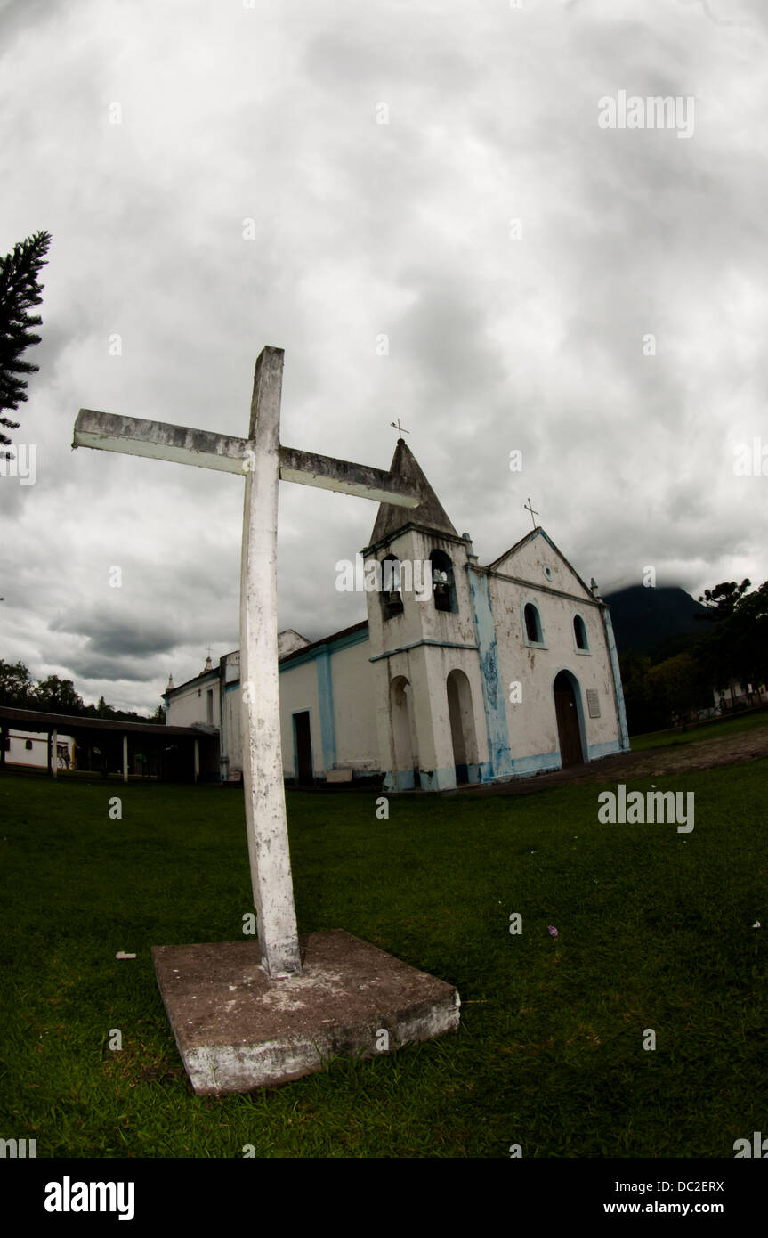 Old Catholic church at Morretes city, Paraná state, Brazil Stock Photo ...