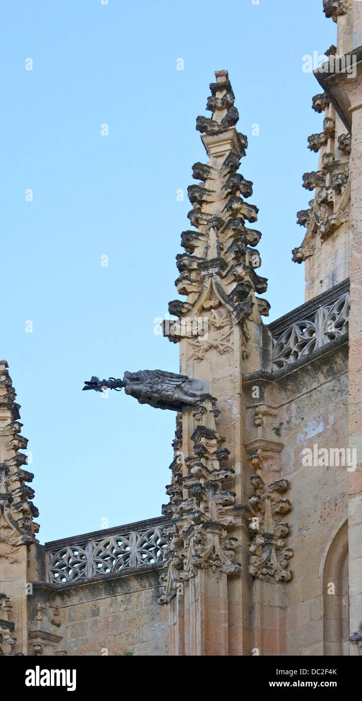 Gargoyle and pinnacle, Cathedral of Segovia, Spain Stock Photo - Alamy