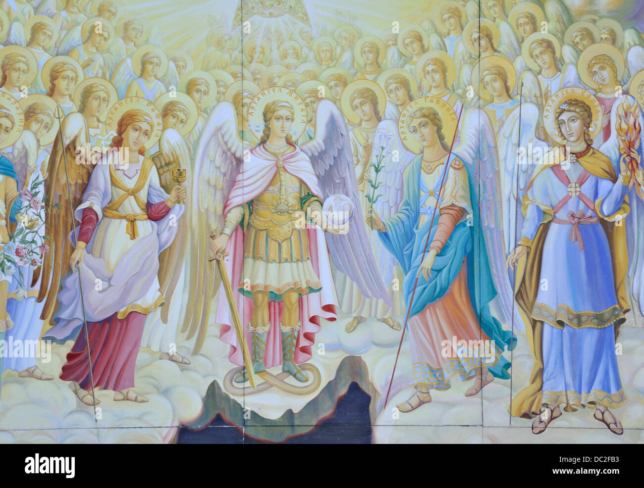 Mural on St Michael's Cathedral, Kyiv, Ukraine Stock Photo - Alamy