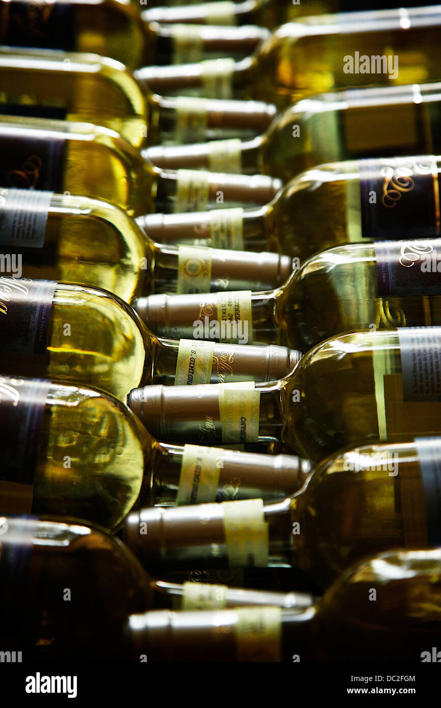 stacked wine in a cellar Stock Photo - Alamy