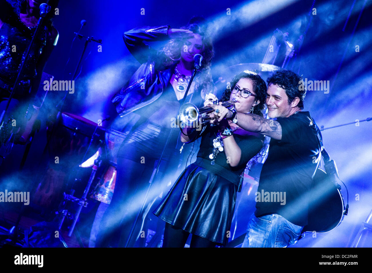 Peralada, Spain. 7th Aug, 2013. The spanish singer Alejandro Sanz ...