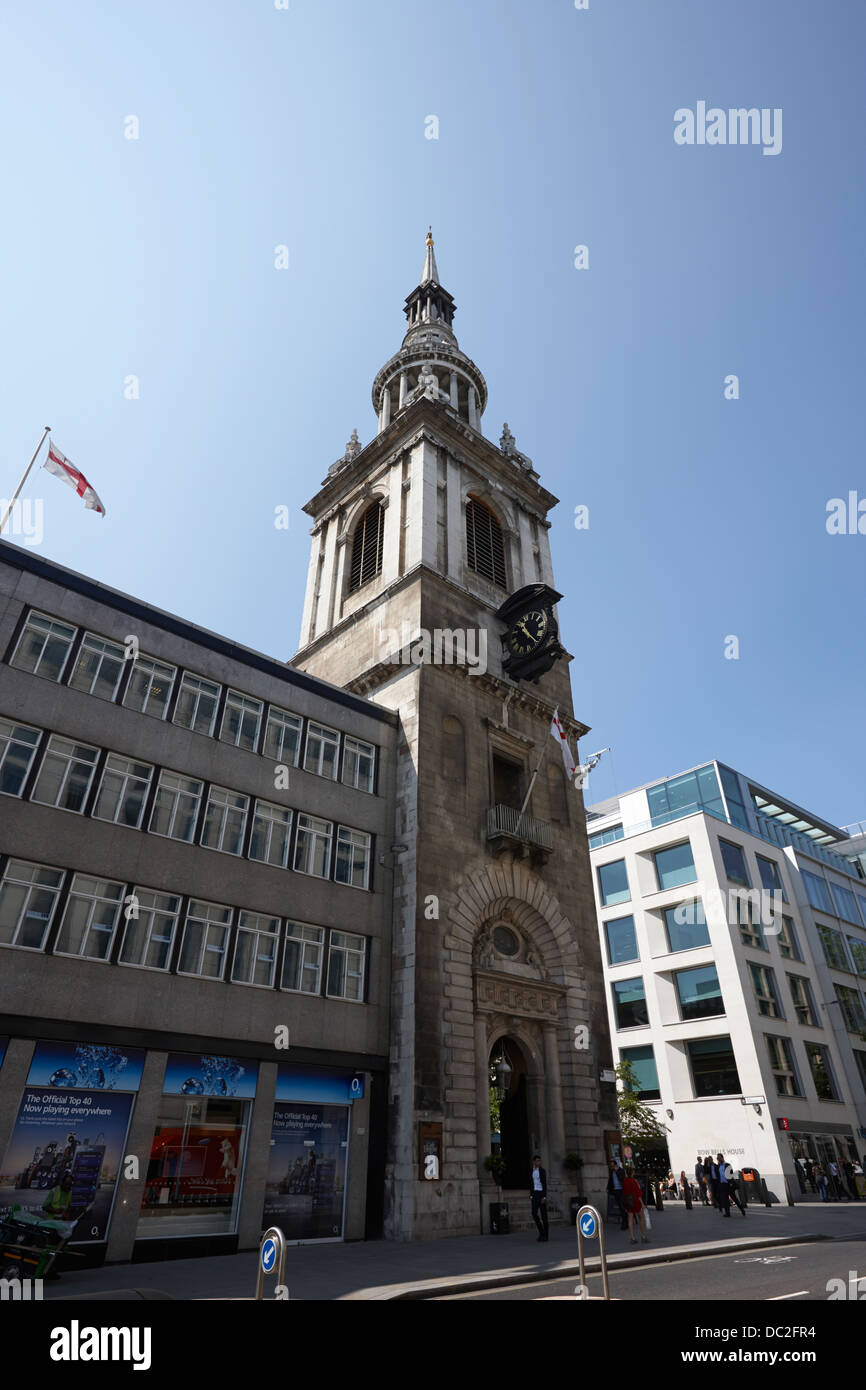 st mary-le-bow church bow bells london england uk Stock Photo - Alamy