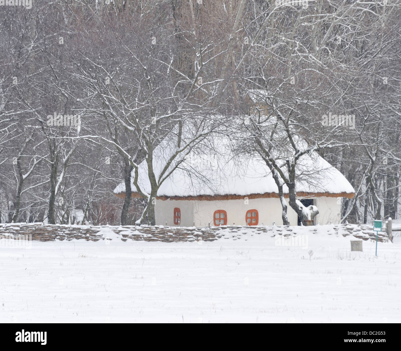Traditional wooden house in the open air Museum of Folk Architecture ...
