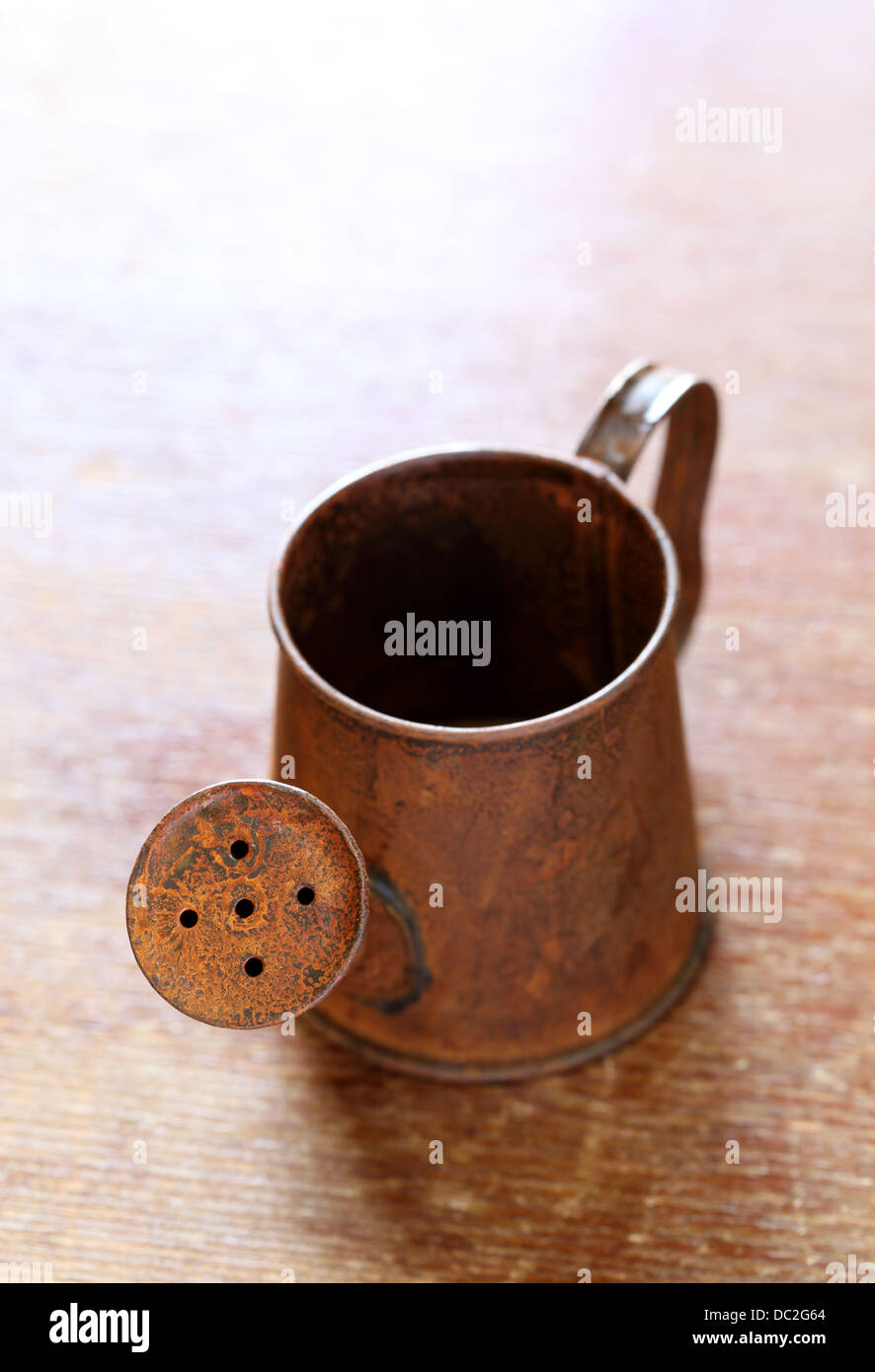 rusted miniature watering can Stock Photo - Alamy