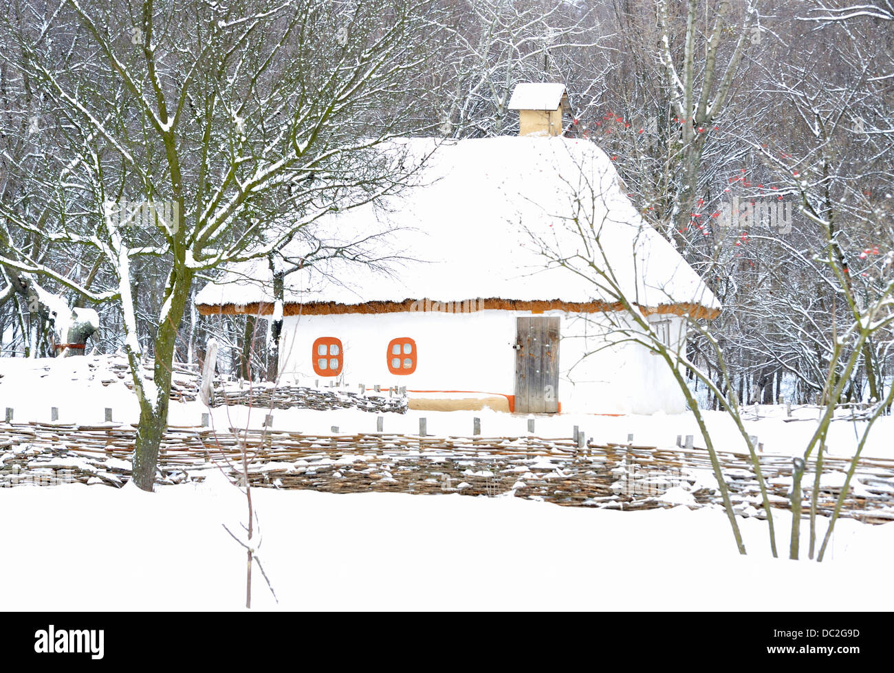 Traditional wooden house in the open air Museum of Folk Architecture ...