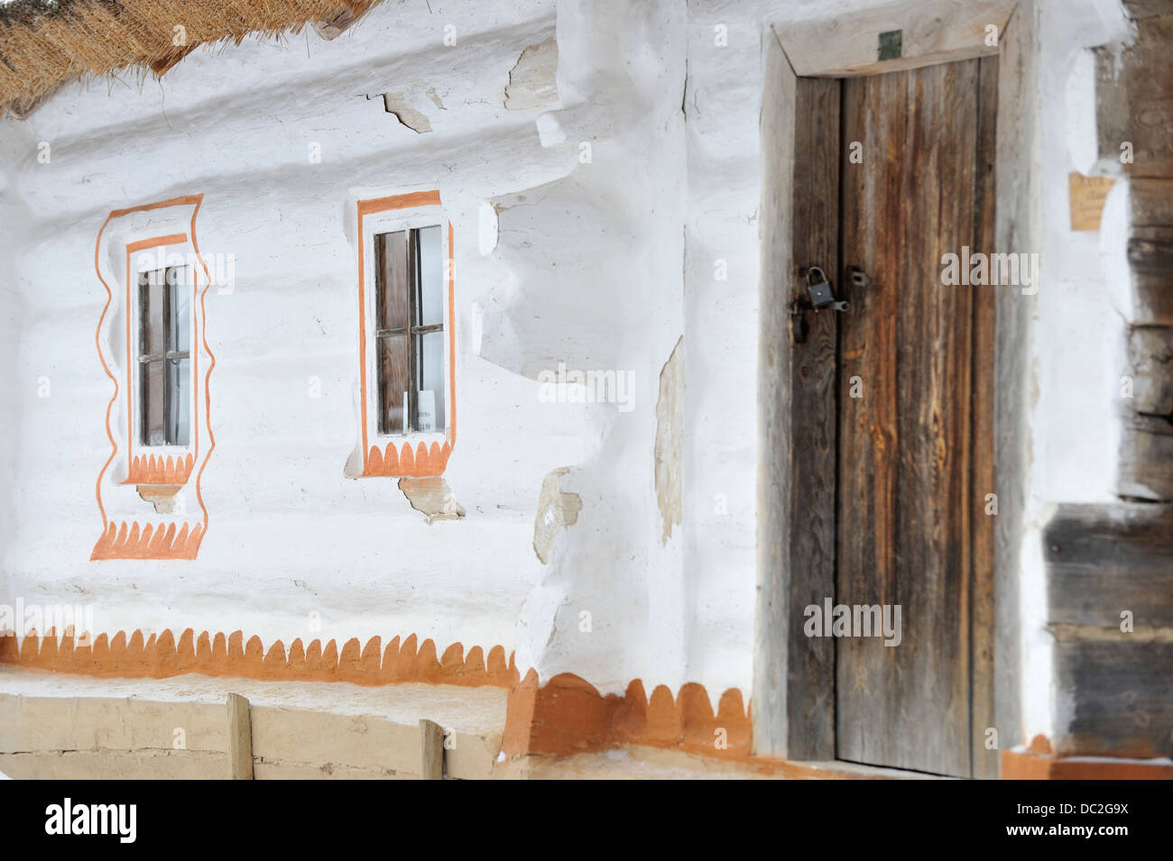 Traditional wooden house in the open air Museum of Folk Architecture ...