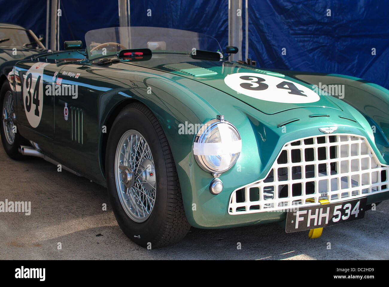 Green Classic car at Silverstone classic Stock Photo - Alamy