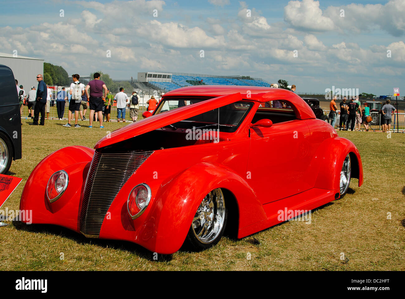 Red hot rod at Silverstone Classic car race Stock Photo - Alamy