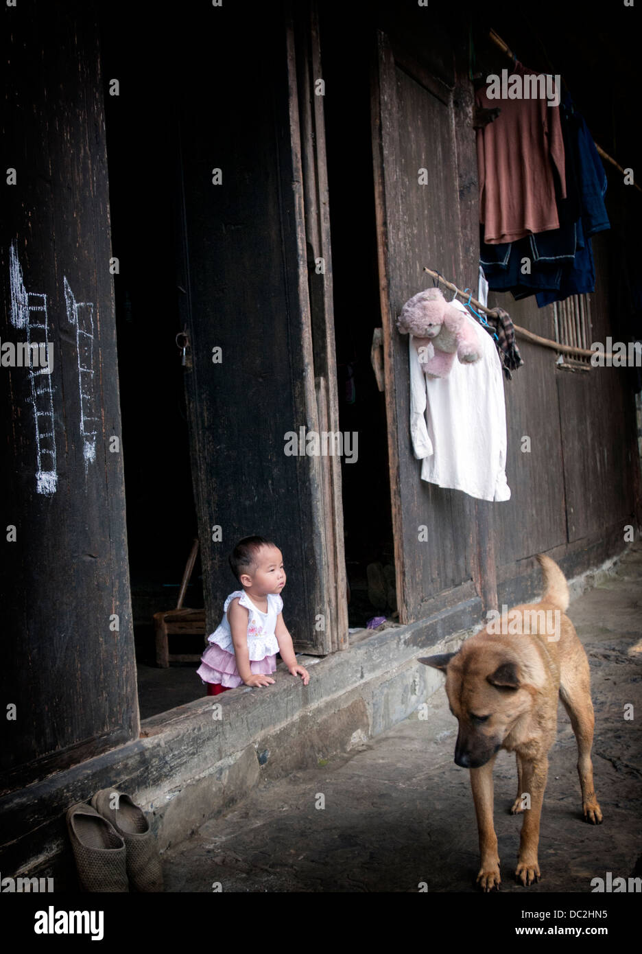 Child with dog hi-res stock photography and images - Alamy