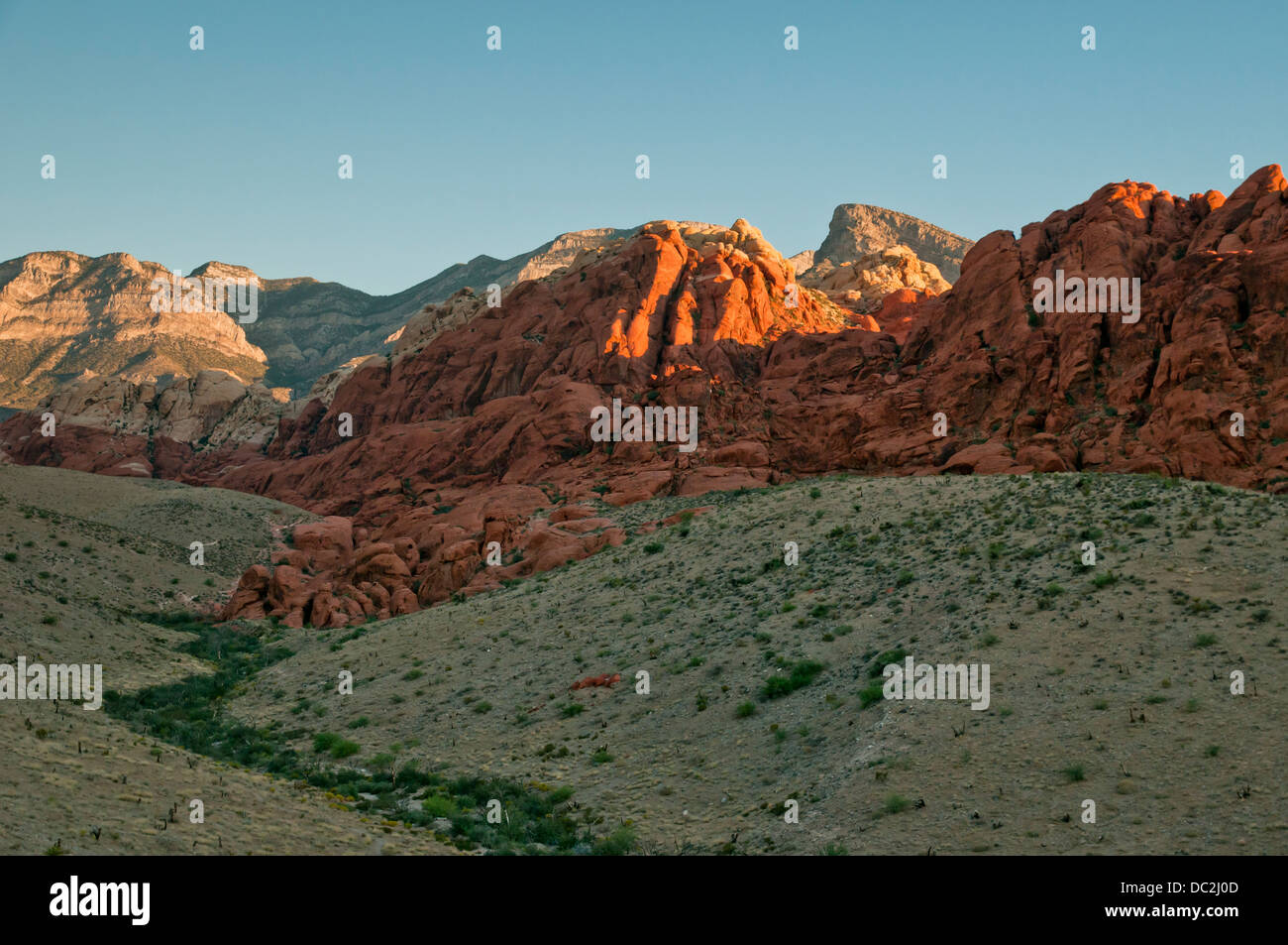 Sunrise over the Calico tanks Stock Photo - Alamy
