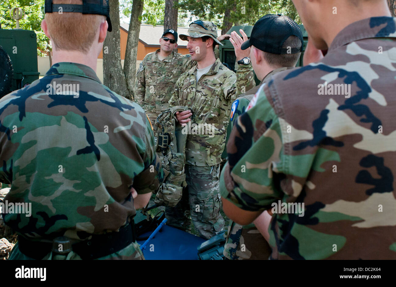 Cadets from the Michigan Wing Civil Air Patrol listen to Joint Tactical ...
