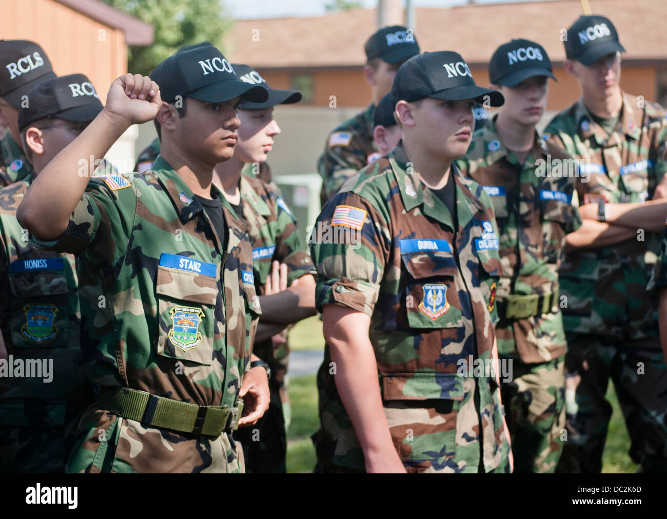 Cadets from the Michigan Wing Civil Air Patrol listen to Joint Tactical ...