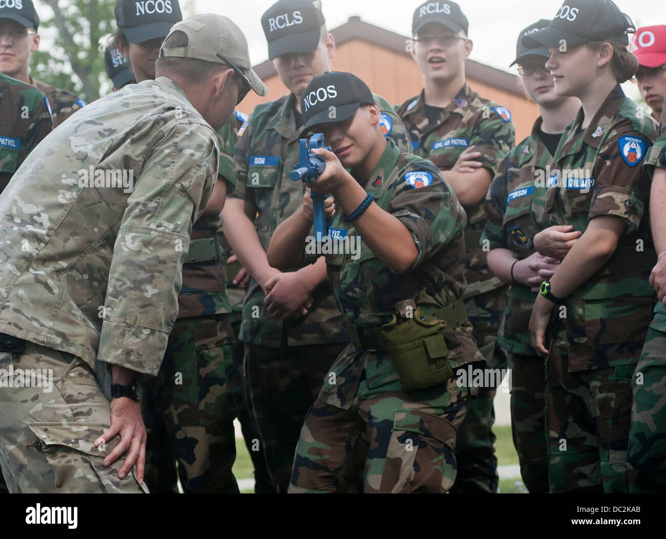 Cadets from the Michigan Wing Civil Air Patrol listen to Joint Tactical ...
