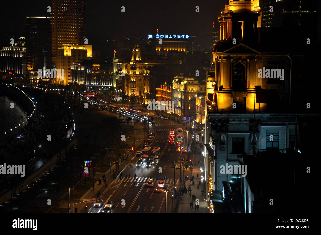 Night view of the Bund, Shanghai China Stock Photo - Alamy