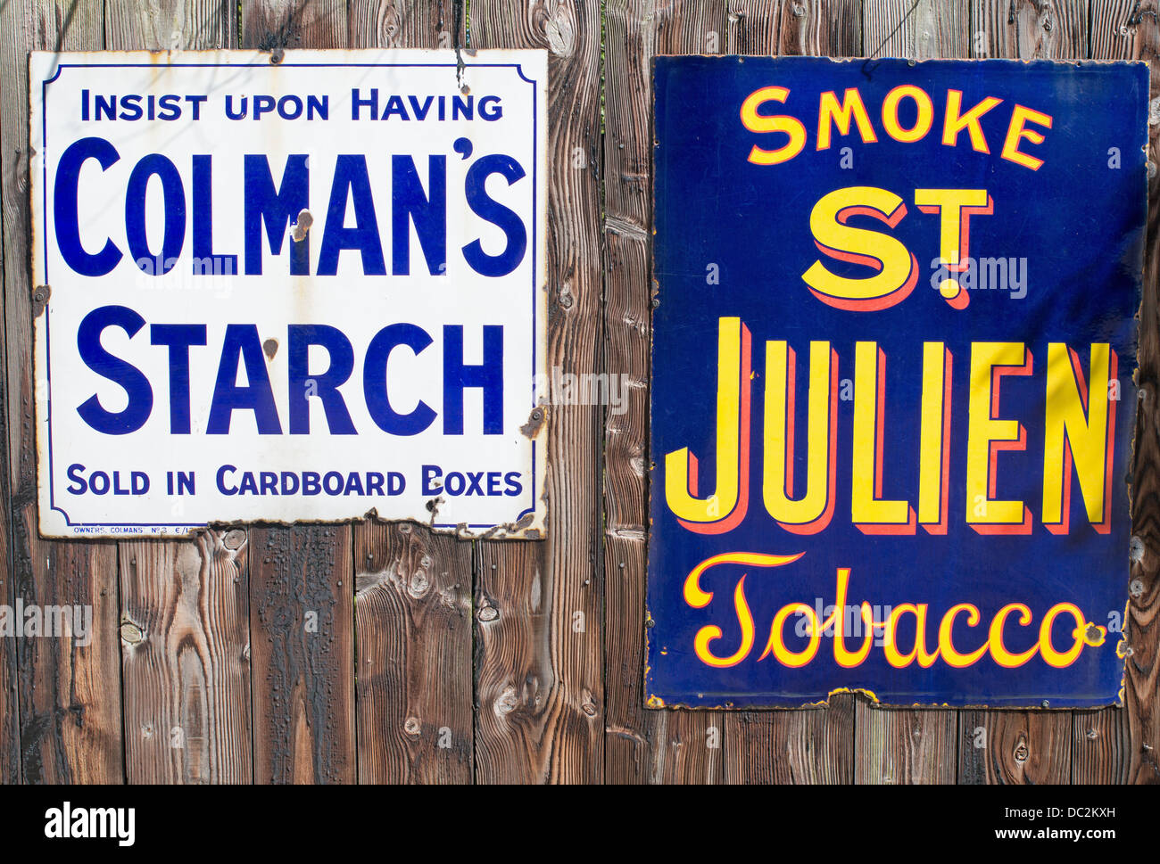 Enamel Advertising Signs High Resolution Stock Photography and Images ...