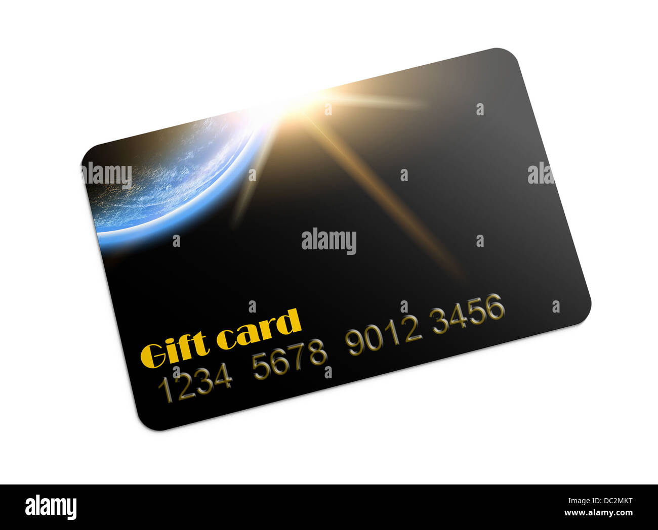 Illustration of plastic gift card. Used Space sunrise image is my own ...