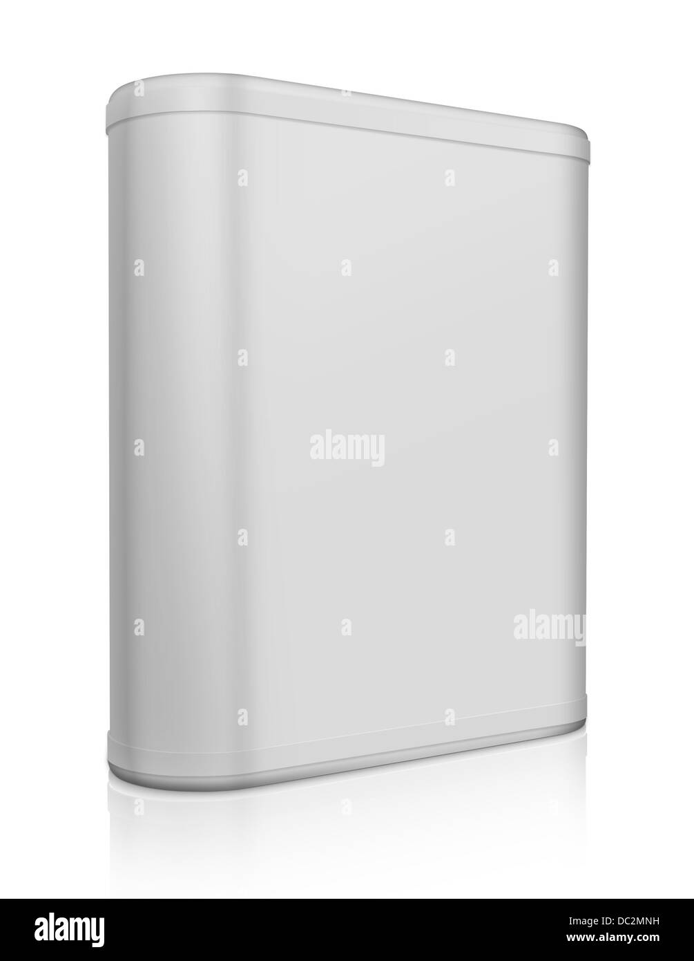 3d round gray box over white Stock Photo - Alamy