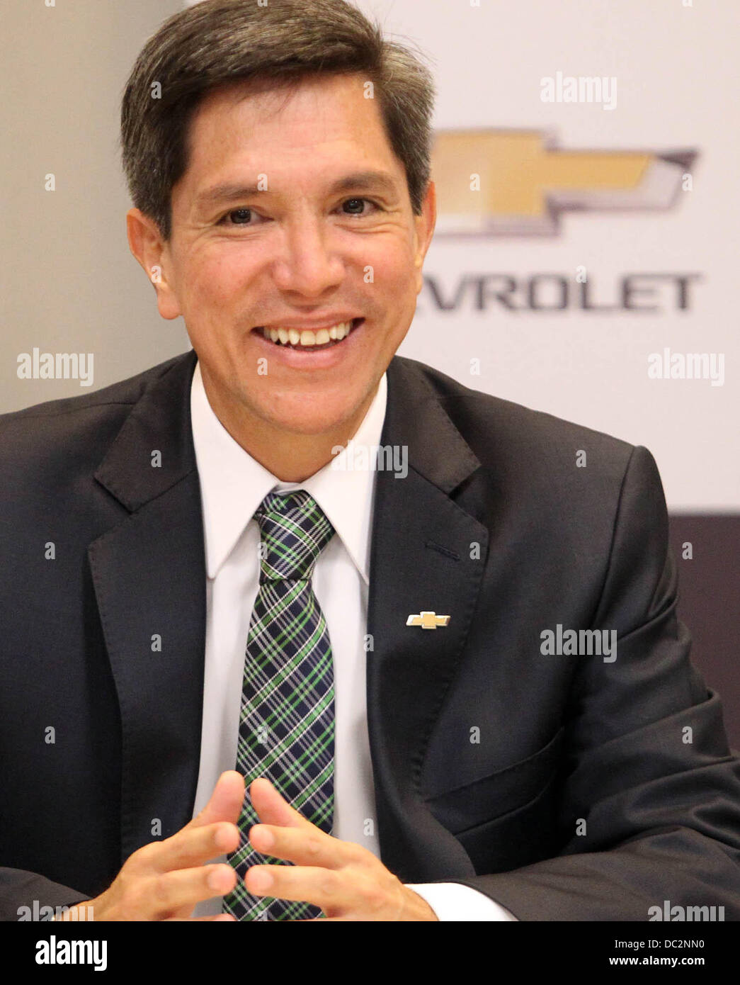 Press conference with the new president of General Motors (GM) to ...