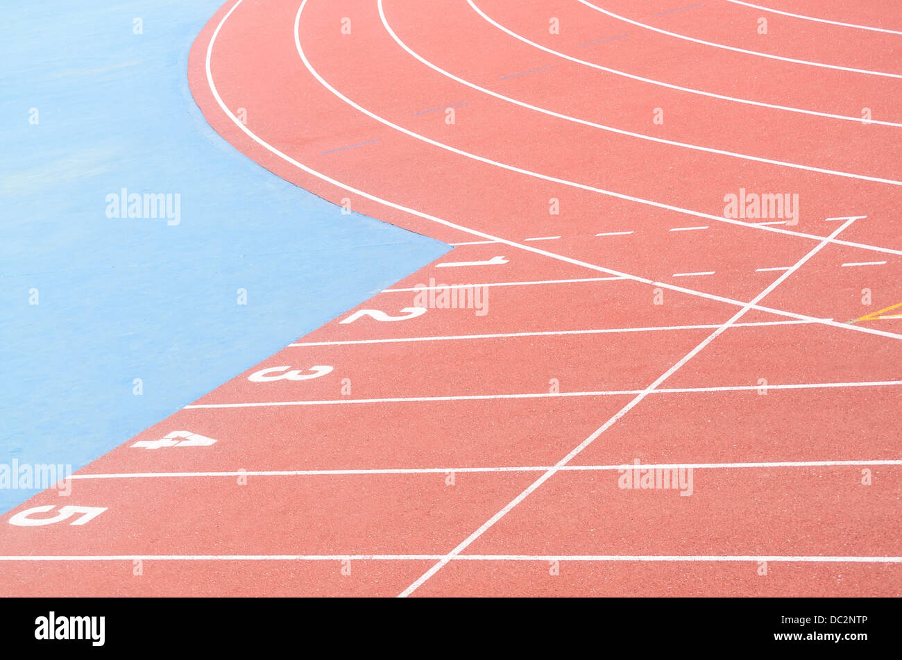 Running race track in the sport stadium Stock Photo - Alamy