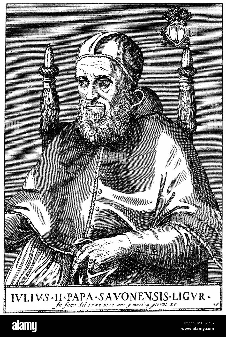 portrait of Julius II or Giuliano della Rovere, 1443 - 1513, Pope from ...