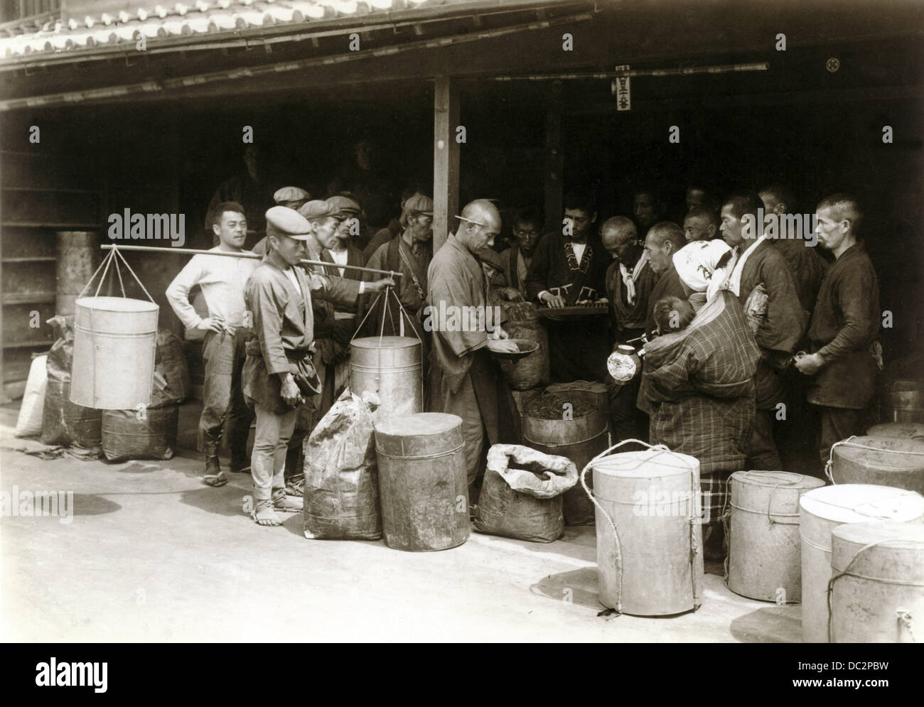 Selling tea. Pictured in the early 1920th Stock Photo - Alamy