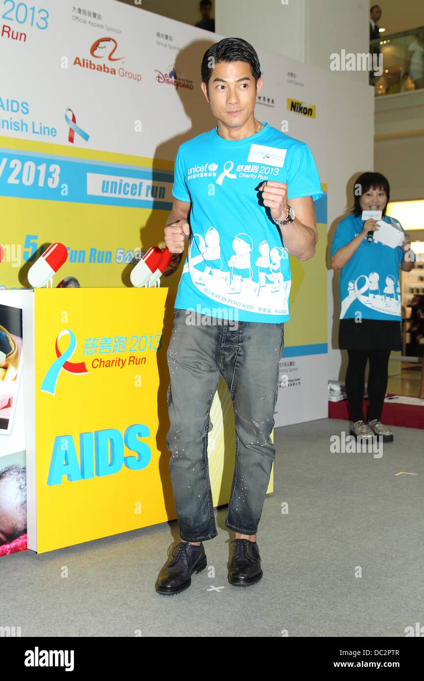 Hong Kong, China. 7th Aug, 2013. Actress Aaron Kwok, as the ambassador ...